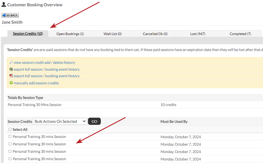 Remaining Sessions – iKizmet